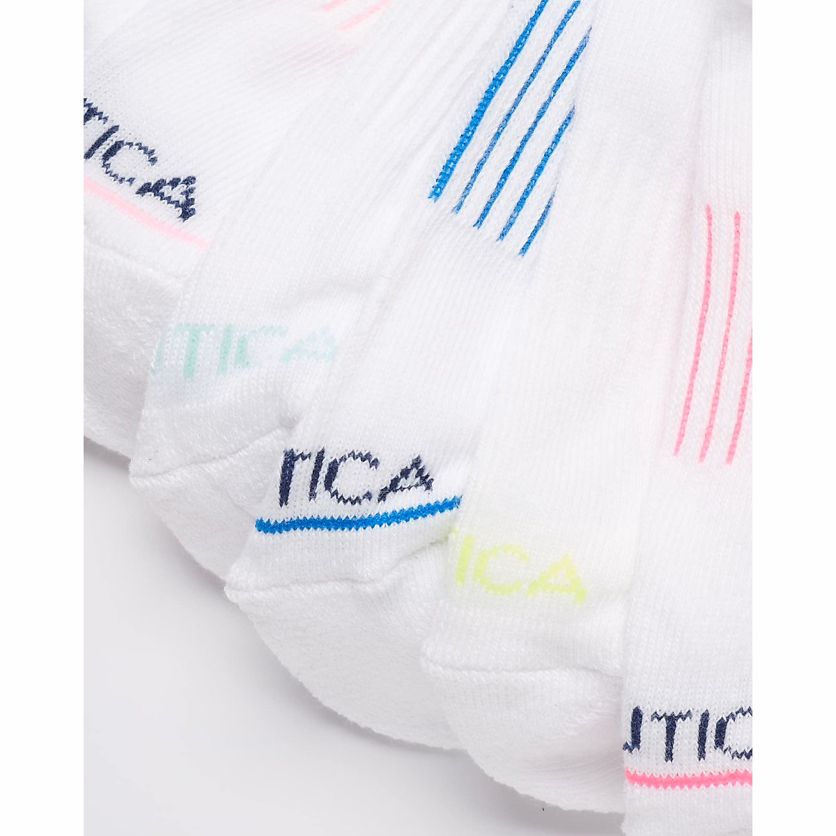 Nautica Women's Socks - Athletic Cushion Low Cut Socks (6 Pack), Size 4-10, Bright Assortment