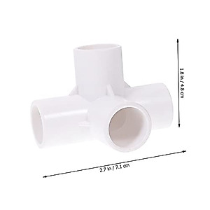 Happyyami 20 Pcs Water Pipe Elbow Clothes Rack with Shelf Carassosories Pvc Fittings Pvc Pipe 1/2 Inch Dress Hangers Elbow Fitting Tee Corner Fitting 4 Way Pvc Tee Pvc Pipe Connector Frame