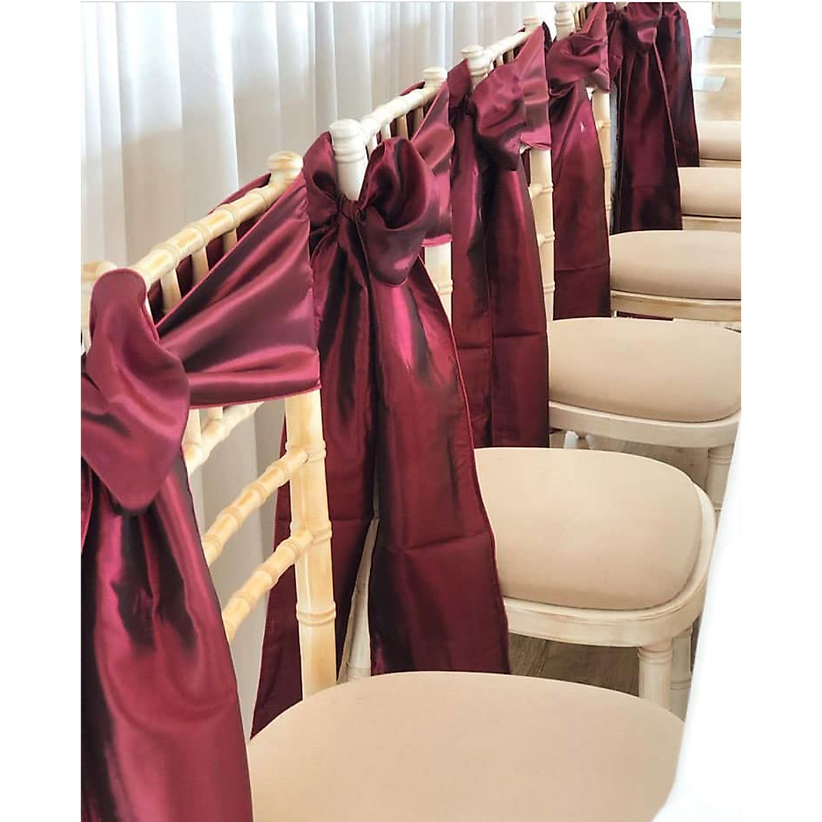 Satin Fabric for Bridal,Wedding,Decoration,Costume,60 Inches Wide-by The Yard(3 Yards,Burgundy)