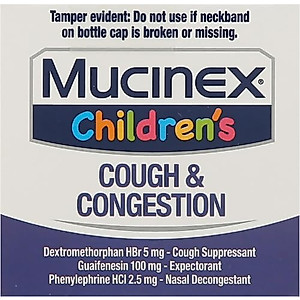 Mucinex Children's Congestion & Cough Liquid, Berrylicious, 6.8oz (Packaging May Vary)