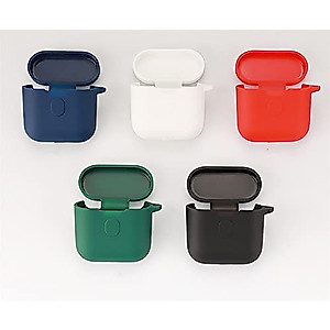 DAYJOY Soft Silicone Protective Case Cover Compatible with B&W/Bowers&Wilkins PI7/PI5 S2 Earbuds, Protective Skin Sleeve with Key Chain (Blue)