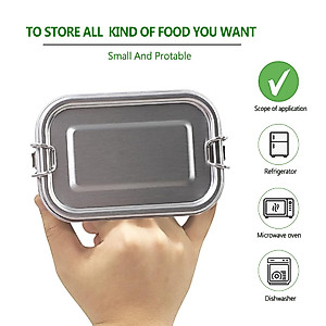 BEFOY Small Stainless Steel Food Storage Containers Set | Reusable Metal Lunch Snack Boxes Food Prep Container with Lids Freezer & Dishwasher Safe | 550 ml | BPA-Free Plastic-Free