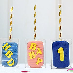 XINHPKGG 35pcs 3.5"x 2.5"x 1.38" Clear Rice Krispie Treat Boxes: Cakesicle Boxes Clear Favor Boxes Macaron Boxes Clear Treat Boxes Party Favors Boxes