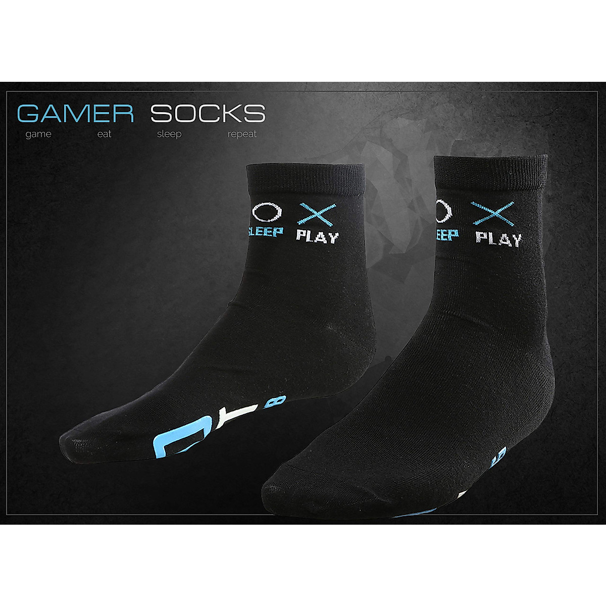 Gamer Socks, DND Gift Ideas, Best Gifts for Teenagers Boys, Presents, im Gaming Socks for Men (Blue Respawn)