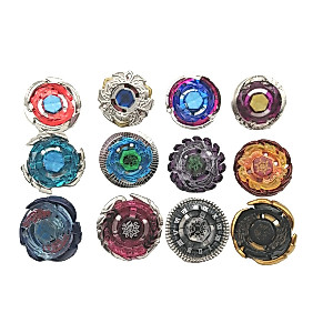 STJOYOPY Battling Top Game Metal Fusion 4D Series Battle Set 12 Spinning Tops 4 Launchers Gyro Game with Storage Box Gift for Kids Boys 8+