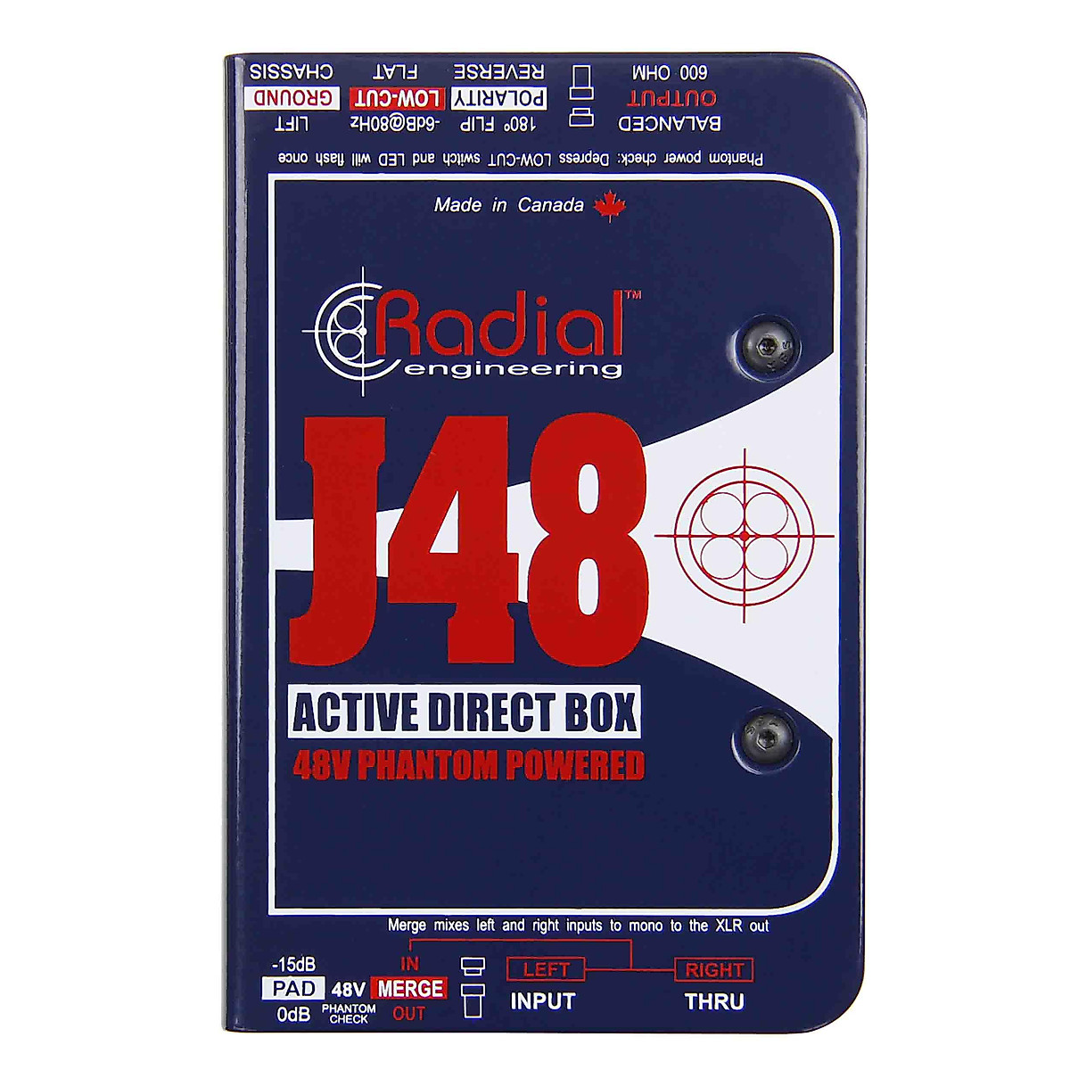 Radial J48 MK2 48V Phantom Power Active Direct Box
