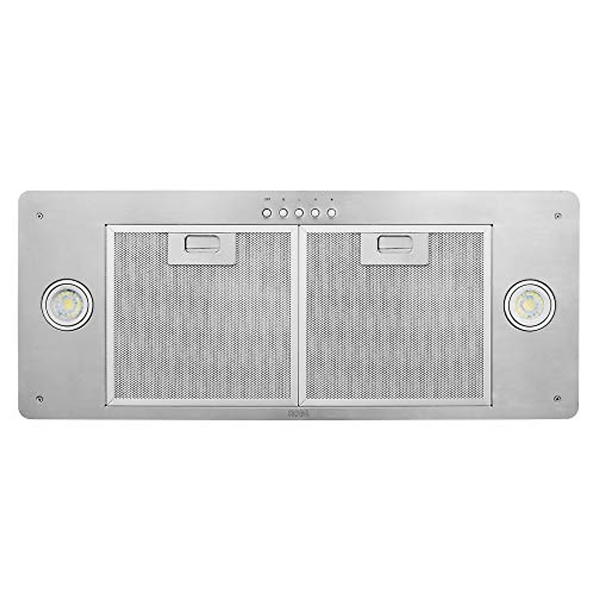 KOBE INX2730SQB-700-2 Brillia 30-inch Built-in/ Insert Range Hood, 3-Speed, 550 CFM, LED Lights, Baffle Filters, Stainless Steel