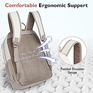 mommore School Backpack 3 Large Compartments Work Bookbag Water Resistant Lightweight Backpacks Casual Travel Backpack