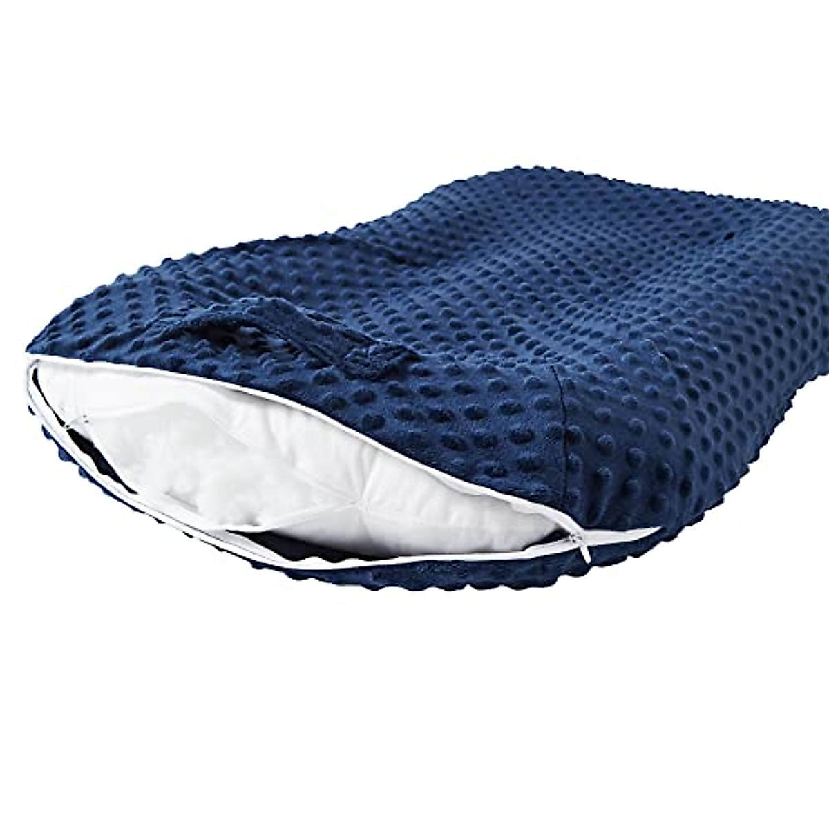 Removable Slipcover for Newborn Lounger, Super Soft Premium Minky Dot Baby Lounger Cover Fit for 29 x 17 x 4 inches Infant Padded Lounger, Ultra Comfortable, Safe for Babies Small Size (Estate Blue)