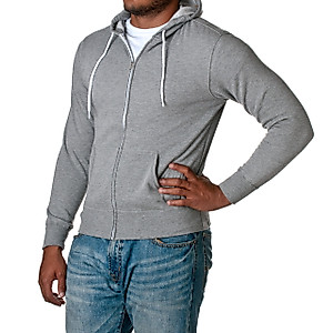 Independent Trading Co Unisex Full Zip Hooded Sweatshirt AFX90UNZ - Gunmetal Heather Large