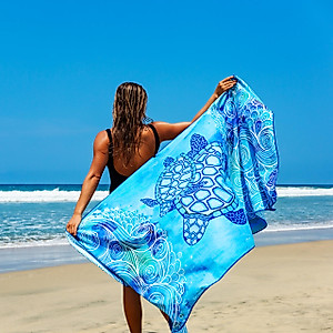 Elite Trend Microfiber Beach Towel - Extra Large 78x35 Inch Sand Free Quick Dry Towel for Travel, Swimming, Yoga, Camping – Lightweight Fast Drying Microfiber Towel