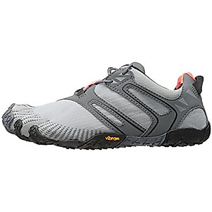 Vibram Women's V Trail Runner, Grey/Black/Orange, 6-6.5