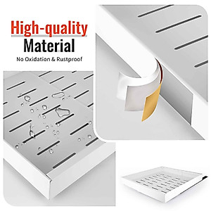 21" Deep Expandable Pull Out Cabinet Organizer,(12"-20")Slide Out Drawers For Kitchen Cabinets,Adhesive With Nano Film, Peel and stick Pull Out Drawers For Cabinets In Kitchen, Pantry (white)