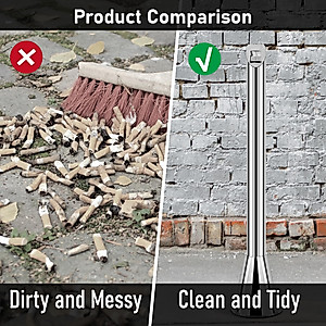 RDUIGT Stainless Steel Butt Receptacle Disposal Outdoor, 46.77" Height, Heavy Duty Ash Cans, Standing Trash Can with Inner Bucket