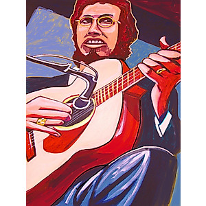 DAVID BROMBERG PRINT POSTER man cave guitar cd lp record album vinyl martin d-18 american roots how late'll ya play til?