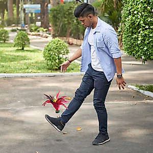 Baitaihem 4 Pack Colorful Kick Shuttlecock Fancy Chinese Jianzi Foot Sports Outdoor Game