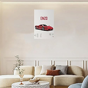 Car Poster Ferrari F40 Supercar Posters Racing Car Canvas Wall Art For Boy's Bedroom SuperCar Wall Decor Unframe-style 24x36inch(60x90cm)