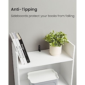 Hzuaneri 6-Tier Bookshelf, 66.9 Inches Floor Standing Bookcase, Display Storage Shelf, Corner Shelf, Home Decor Furniture for Home Office, Living Room, Bedroom, White 01103XBC