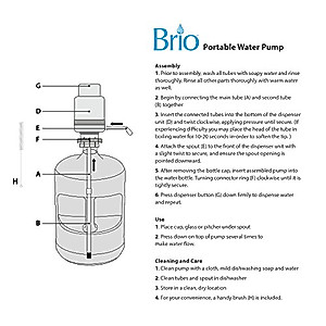 Brio Universal Manual Drinking Water Pump (Orange)