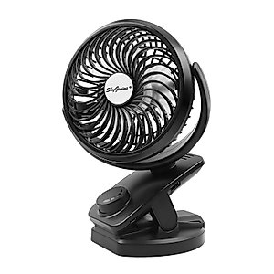 AJOYEUX Battery Operated Clip on Oscillating Fan - Max 40 Hours of Battery Life