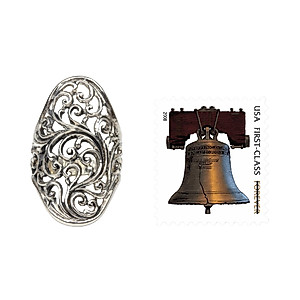 NOVICA Artisan Handmade Sterling Silver Cocktail Ring Crafted from Indonesia No Stone Bohemian [ring Front 1.3 in L x 0.8 in W x 0.1 in H Band Width 4 mm W] ' Sukawati Fern'