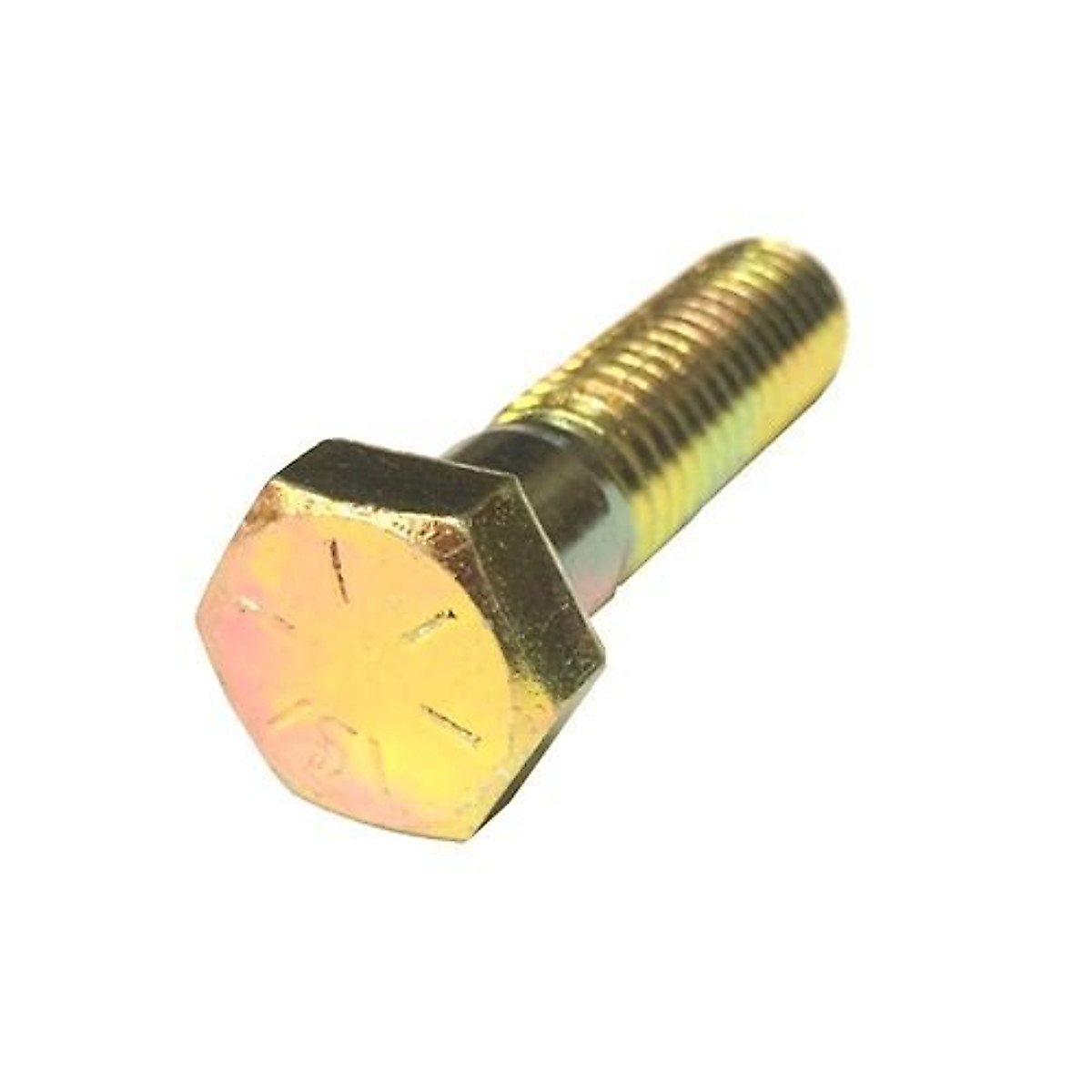 (2) 3/8-24X4-1/2 Hex Cap Screws Cap Bolts Grade 8 Zinc Yellow