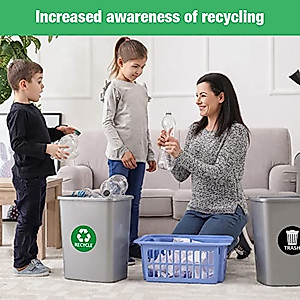 8 Pack Recycle Sticker for Trash Can - Sukh Large Sign Garbage Recycling Sticker Reuse Recycle Vinyl Perfect for Kitchen Necessity Home Essentials,Home, Office,Work,Commercial Event,Apartment,Hotel, Gym, Room,Bars,Recycling Stickers For Trash Can