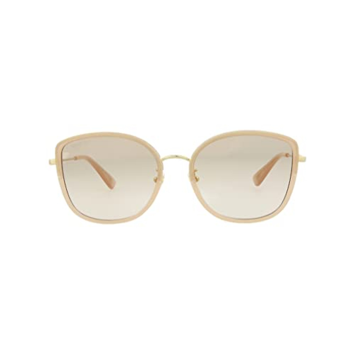 Gucci Square/Rectangle Sunglasses Nude Gold Pink Luxury Eyewear Made In Japan Metal Frame Designer Fashion for Everyday Luxury