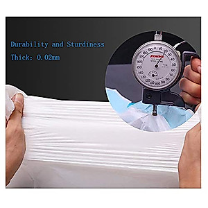 WanJiaXinHui 7-10 Gallon Tall Drawstring Trash Bags, Strong Garbage Bags for Kitchen Bath Bedroom Car Trash Can, Office Waste Bin Liners Bags Unscented,White,60 Count(7-10Gallon) …