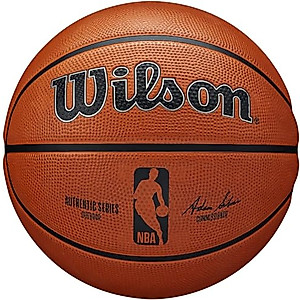 WILSON NBA Authentic Series Basketball - Outdoor, Size 6 - 28.5",Brown
