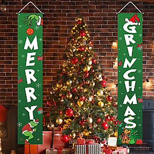 MERRY GRINCHMAS Christmas Banner for Festive Decor