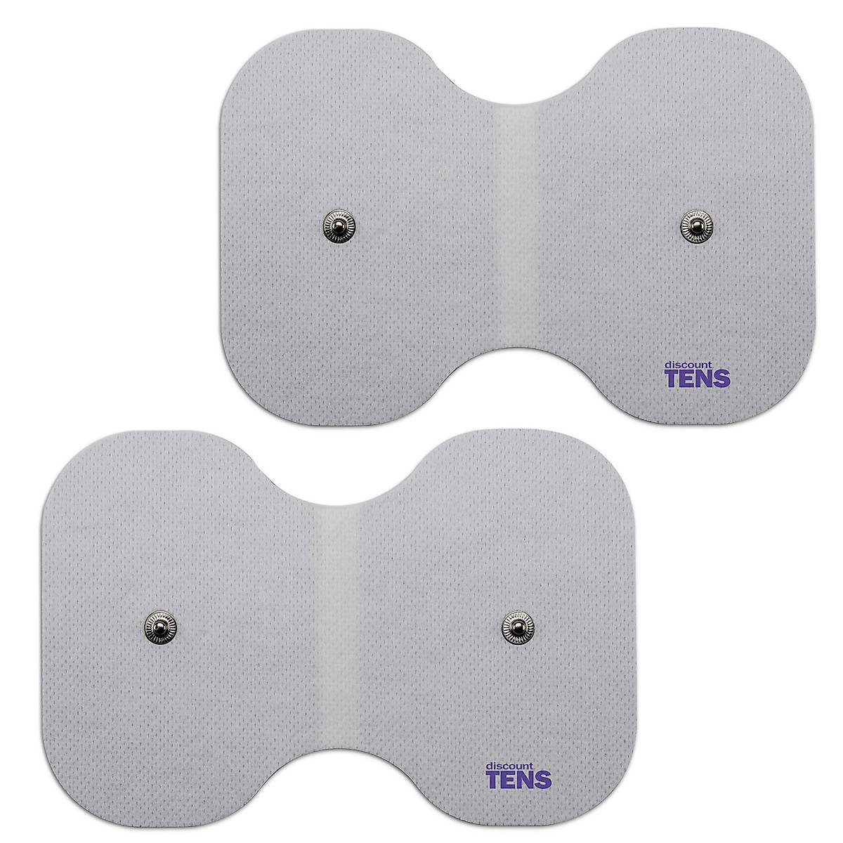 TENS Electrodes, 2 Premium Quality 4 inch x 6 inch Dual Self Adhesive Electrodes for TENS Units, Snap Butterfly TENS Unit Electrodes, Discount TENS Brand