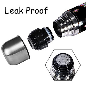 Vintage Lotus Ethnic Elephant Vacuum Insulated Water Bottle Stainless Steel Thermos Flask Travel Mug Coffee Cup Double Walled 17 OZ