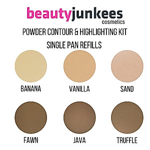 Banana Setting Highlighting Pressed Powder Makeup - Yellow Under Eye Concealer, Color Corrector, Contour Highlight Palette Refill Magnetic Pan 37mm, Professional Cosmetics, Paraben Gluten Cruelty Free