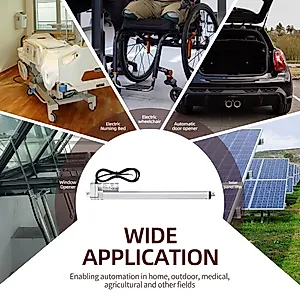 RVMARINEPAT 3000N High Speed Actuator, 5mm/s 18 Inch Stroke, 660lbs Heavy Duty Electric Actuator 12V Waterproof Linear Motion Actuator 12V with Controller