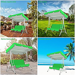 Outdoor Patio Swing Chair Cover, 210D Oxford Hammock Swing Canopy Cushion Covers for 3 Seater, Waterproof Garden Furniture Protector for Backyard, Lawn, Poolside, Balcony