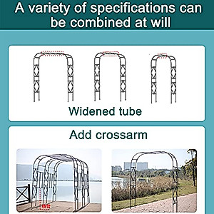 Rose Arch Garden Arbors,Garden Arch Used for Climbing Rose Plants,Wedding Arches,Metal Pergola Climbing Aid,Trellis Climbing Arch,Weatherproof,Trellis,Garden Lawns Celebratory Decoration