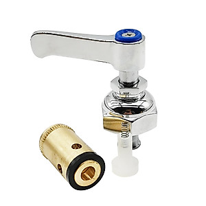 Meyffon Handle Stem Assembly Hot & Cold Compatible with T&S Brass Faucets Replace 002714-40 002713-40 Spindle Assembly for Eterna Valve Replacement