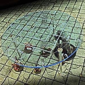 LITKO Elevated RPG Damage & Spell Template for TTRPG | Area Effect Template | Compatible with DND and Pathfinder Games 5E Dungeons and Dragons | Transparent Light Blue