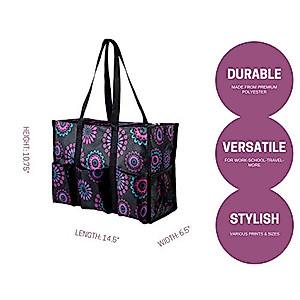 Pursetti Utility Tote (Medium, Purple Circle)