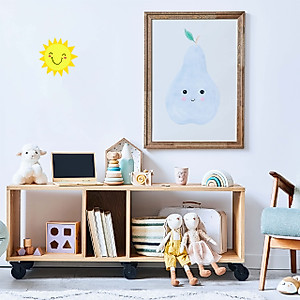 Wallency Sun Wall Decal - Wall Sticker for Kids Room, Bedroom, Kindergarten, School - Nordic Nursery Decor - Peel and Stick, Removable Wall Stickers - Made in The USA (12" x 12", Happy Sun)