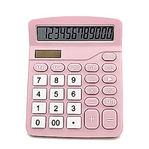 MIEDEON Pink 12-Digit Solar Scientific Calculator Desktop Financial Office Computer Calculators Large Display Office Calculators Cute Calculator (Color : Pink)
