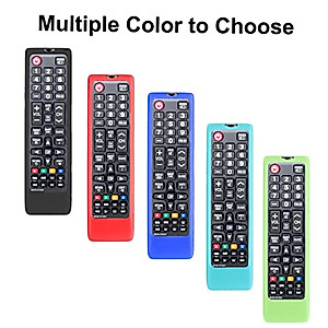 2 Pack Glow Case for Samsung Smart TV BN59-01199F BN59-01301A BN59-01315A Remote Silicone Skin Sleeve with Strap for Samsung TV Remote Control Replacement Case Cover Glow in The Dark - Blue Green