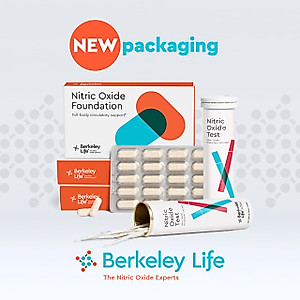 Berkeley Life Nitric Oxide Test Strip Used Worldwide by Olympians & Elite Athletes - Take Control of Your Heart Health Measure, Manage, & Optimize Blood Flow & Oxygen Delivery in Your Body - 50 Count