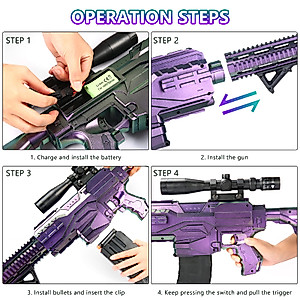 Toy Guns for Boys 8-12, Automatic Machine Toy Gun Electric Toy Foam Blasters & Guns with 200 Bullets, 2 Magazines, 1 Goggles, Foam Dart Gun Toys Birthday Xmas Gifts for Kids 8+