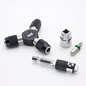 711L Hex Bit and Socket 2 in 1 Extension I Swap Sockets in For Screwdriver Bits With A Flick of Fingers (One Handed)