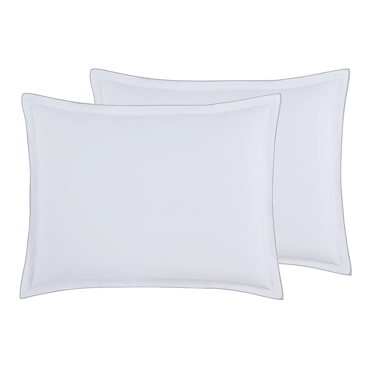 Charisma Percale Cotton 400 Thread Count Duvet Cover Set, King, White