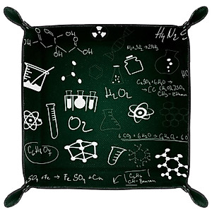 Leather Tray Valet Tray Bedside Organizer Desk Storage Plate Catchall School Lesson Blackboard