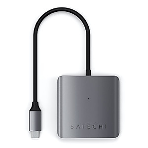 Satechi USB C Hub 4 Port, USB C Adapter for MacBook, iPad, iPhone 16 & 15 Series, Microsoft Surface, Chromebook, and More (Data Transfer (5Gbps))