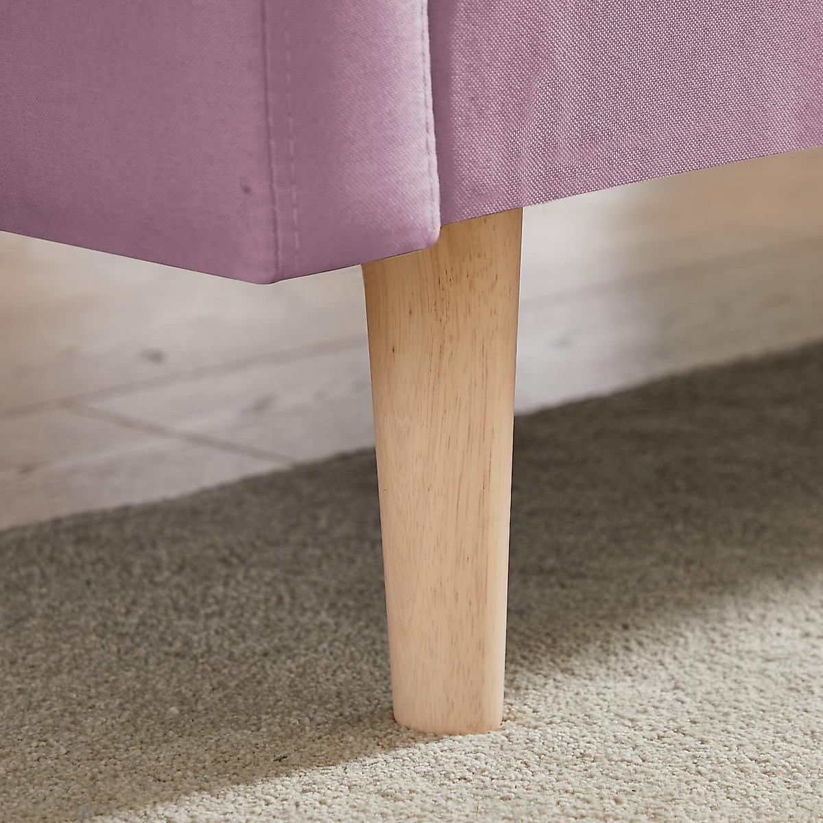 oaaktu 81" Sectional Sleeper Sofa，4 Seat U-Shaped Sofa Couch with Linen Fabric and Double Chaises, Modern Living Room Furniture Sets for Apartment (Pink)